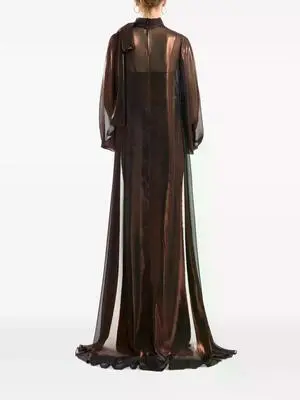 GEMY MAALOUF Bow-scarf Bishop-sleeve Blouse