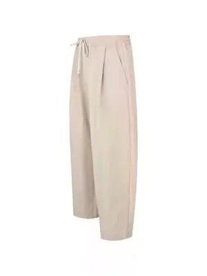 GAELLE PARIS Pleated Drawstring-waist Trousers