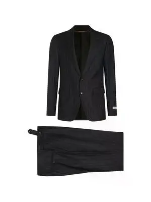 Canali Pinstripe-pattern Suit - Grey