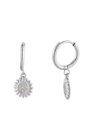 ATOLEA Helios Hoop Earrings Silver