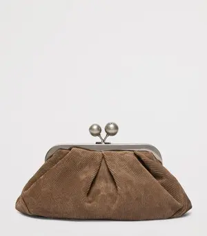 Max Mara Small Suede Pasticcino Clutch Bag