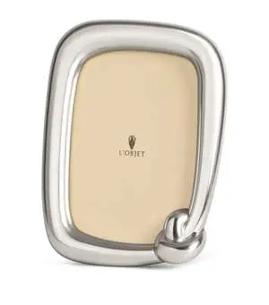 L'Objet Platinum-plated Knot Photo Frame - Silver