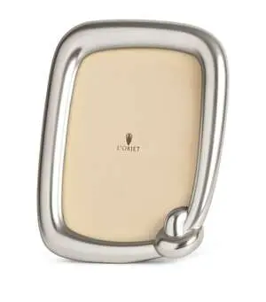 L'Objet Platinum-plated Knot Photo Frame - Silver