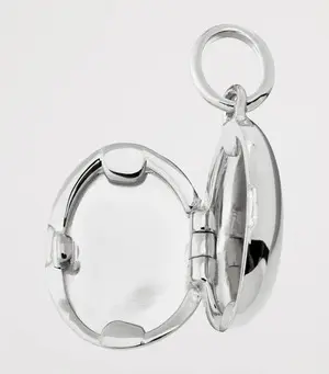 Monica Vinader Sterling Silver And Rock Crystal April Birthstone Locket