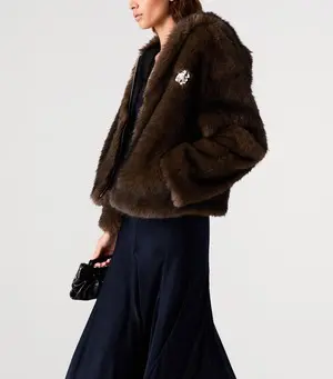 Maje Faux Fur Hooded Jacket