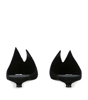 Alaïa Suede Pointy Mules 25