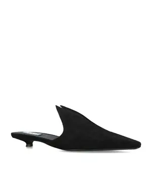 Alaïa Suede Pointy Mules 25