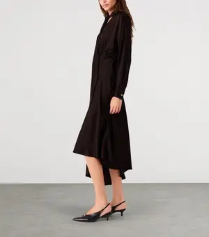 Maje Pussybow Midi Dress