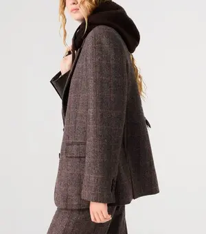Maje Wool-blend Belted Blazer