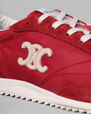 Celine Racer Sneaker In Nylon, Suede Calfskin And Calfskin