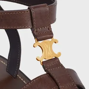 Celine Clea Triomphe Sandal In Calfskin Vegetal Tanning