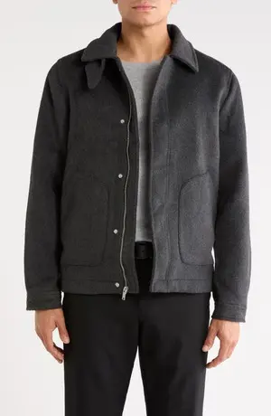 Bagatelle Wool Blend Blouson Jacket - Grey