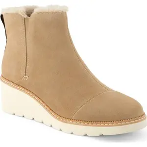 Toms Simone Leather Bootie - Medium Beige