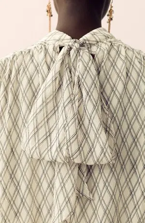 PER UNA BY M&S Check Tie Back Top
