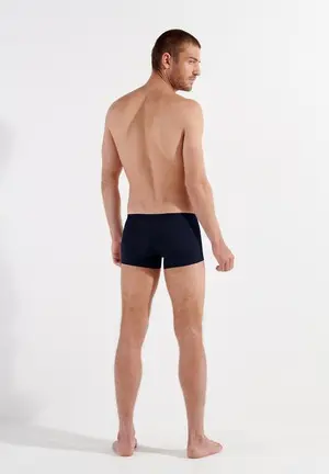 HOM Modal Clean Cut Comfort Boxer Briefs - Navy