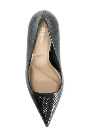 Dune London Assured Croc Embossed Faux Leather Pump