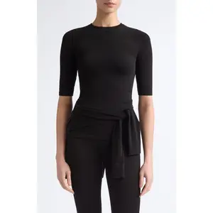 TOTEME Compact Jersey Top - Black