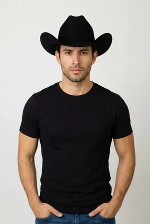 MANELA The Bronson Cowboy Hat - Black
