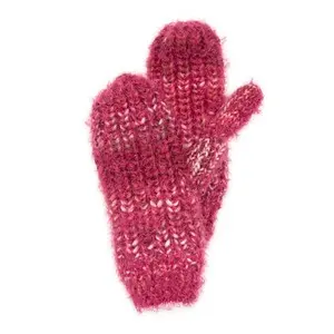 MUK LUKS Chunky Space Dye Eyelash Knit Mittens - Berry Multi