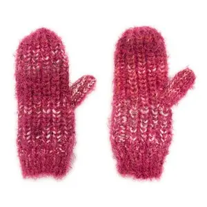 MUK LUKS Chunky Space Dye Eyelash Knit Mittens - Berry Multi
