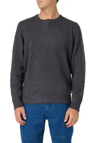 O'Neill Og Flecked Notch Neck Sweater - Phantom
