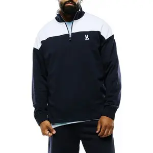 Psycho Bunny Gabe French Terry Quarter-zip Pullover - Baritone B