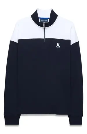Psycho Bunny Gabe French Terry Quarter-zip Pullover