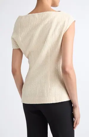 TOTEME One-shoulder Knit Top - Ecru