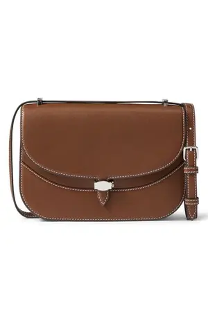 Veronica Beard Dash Leather Saddle Bag - Whiskey