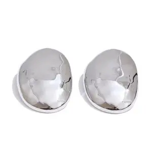 ALAIS BRANCHE Haisley Dome Oval Earrings - Silver