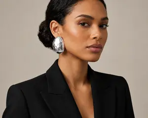 ALAIS BRANCHE Haisley Dome Oval Earrings