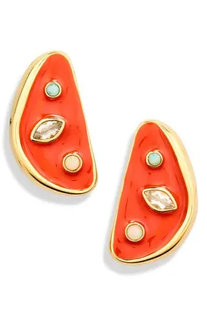 LIZZIE FORTUNATO Isola Melon Stud Earrings