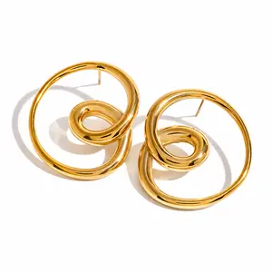 ALAIS BRANCHE Jackie Swiral Knot Earrings - Silver