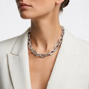 ALAIS BRANCHE Calina Chunky Links Necklace - Silver