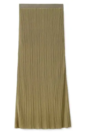 Mango Pleated Knit Maxi Skirt