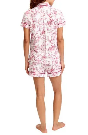 PETITE PLUME Pima Cotton Short Sleeve Pajamas - Red