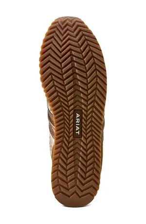 Ariat Ranch Runner Genuine Calf Hair Sneaker - Chestnut Suede