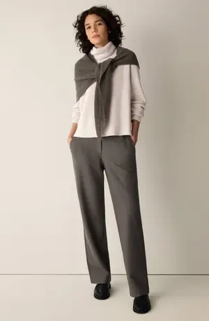 Eileen Fisher Merino Wool Turtleneck Sweater