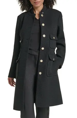 Karl Lagerfeld Paris Single Breasted Long Coat