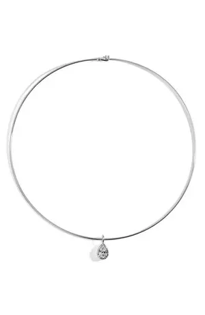 Lili Claspe Remi Pear Collar Necklace - Silver