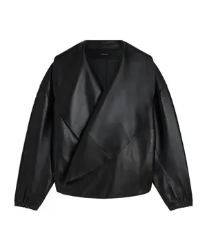 Phoebe Philo Moon Pilot Leather Jacket - Black