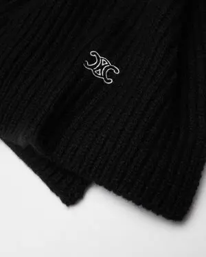 Celine Ribbed Cashmere Scarf