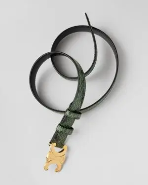 Celine Triomphe Belt 25 In Python