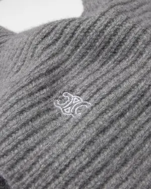 Celine Ribbed Cashmere Scarf
