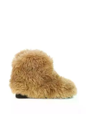 STAND STUDIO Maisie Faux-fur Ankle Boots - Neutrals