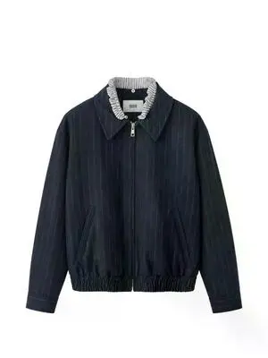 SOLOTRE Pinstripe-pattern Elasticated-hem Jacket