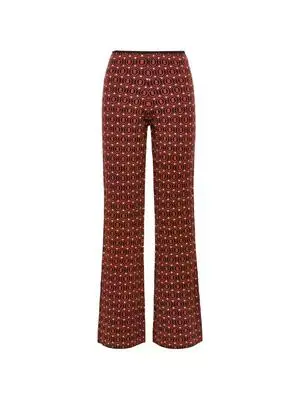 Malìparmi Jacquard-knit Straight-leg Trousers - Red