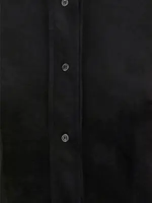 DON'T @ ME Velvet-effect Long-sleeve Shirt