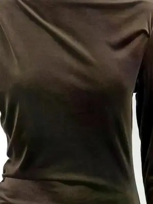 DON'T @ ME Ruched Long-sleeve Maxi Dress