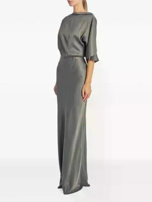 IRINA SCHROTTER Giulia Asymmetric-sleeve Maxi Dress